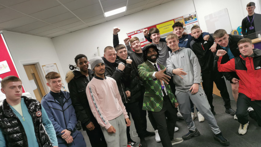 ‘Black Paddy’ aka Fabu-D’s visit to Bryson Training students | Bryson Care